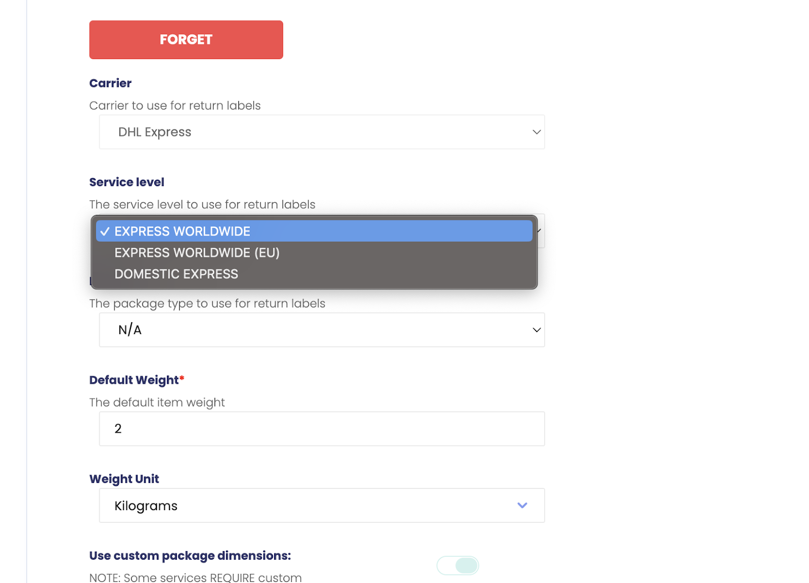 Integration With DHL Express